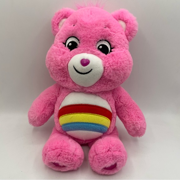 Care Bears | Toys | Care Bears Cheer Bear Pink Rainbow Tummy 4 Soft ...